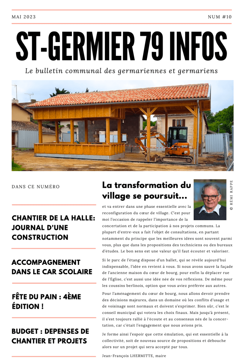 Bulletin communal de Mai | Saint-Germier Deux Sèvres